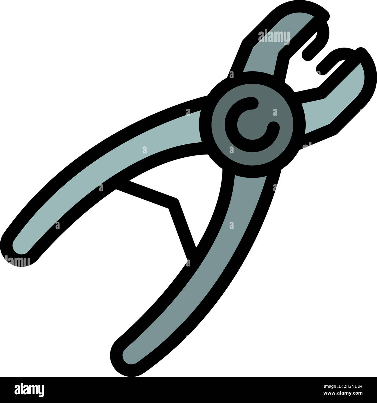 Worker forceps icons set. Outline set of worker forceps vector icons ...