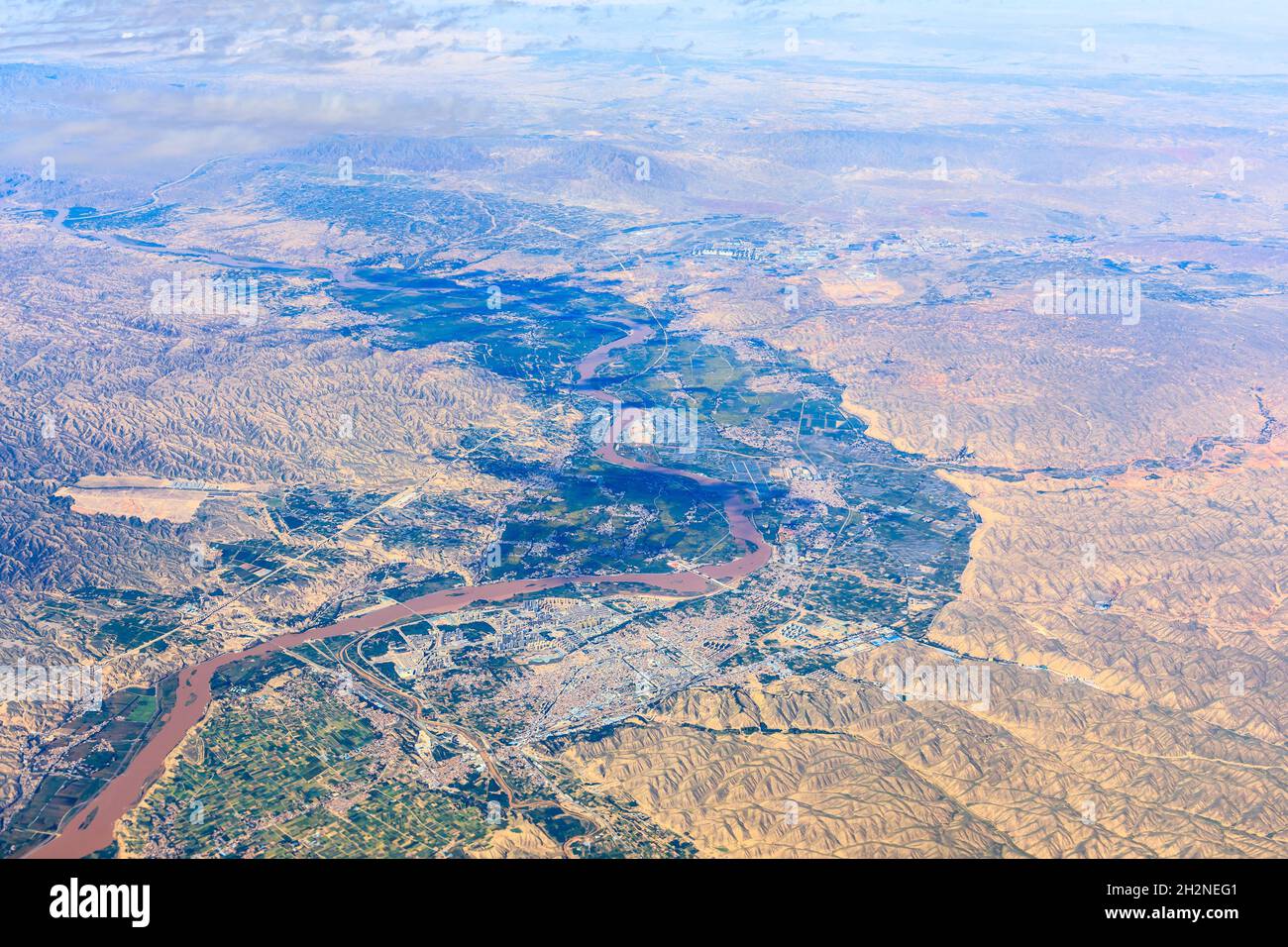 Aerial view of mountain ground texture landscape Stock Photo - Alamy