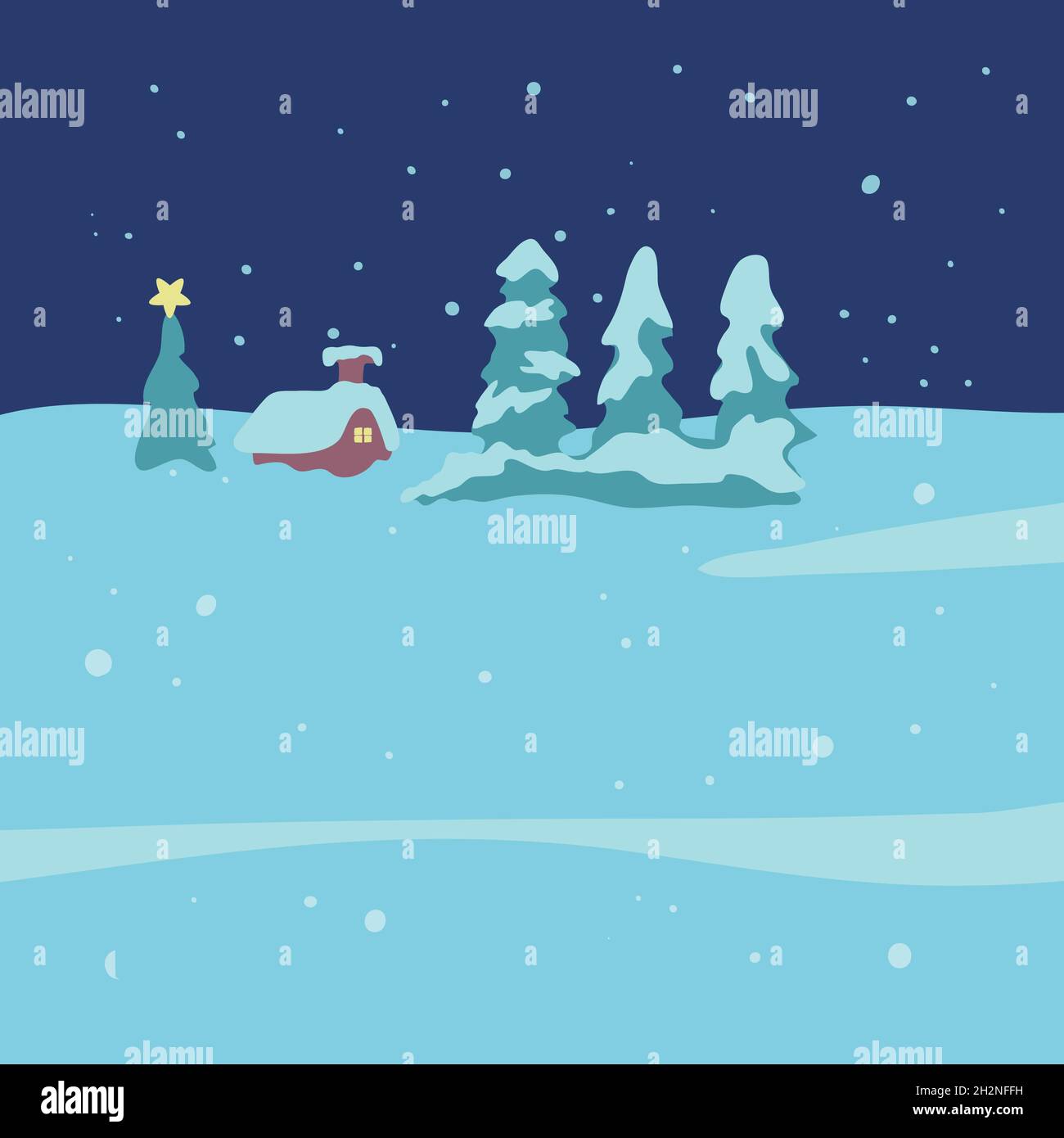 Christmas house trees Stock Vector Images - Alamy