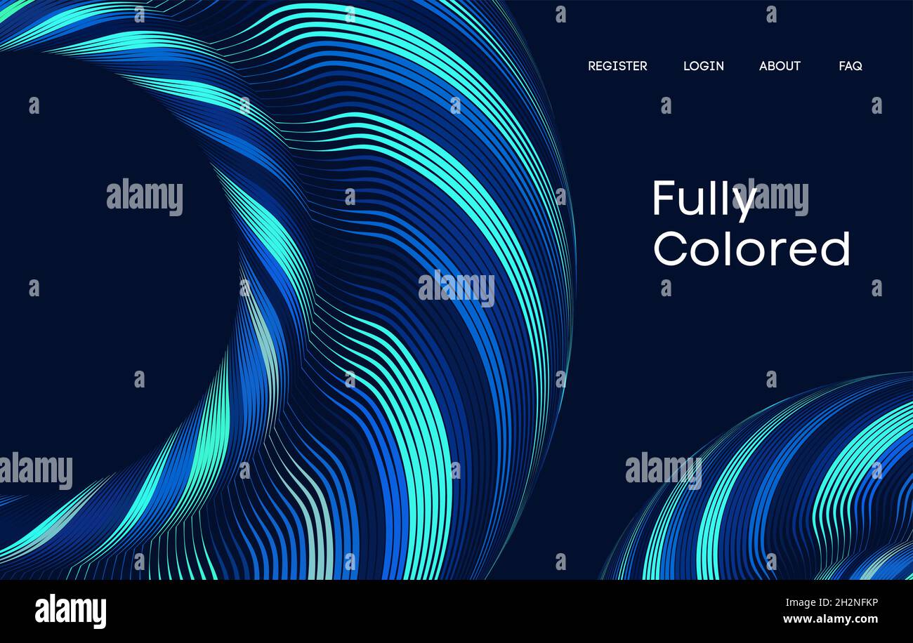 Wave pattern linear, curves lines. Organic line texture with wavy ...