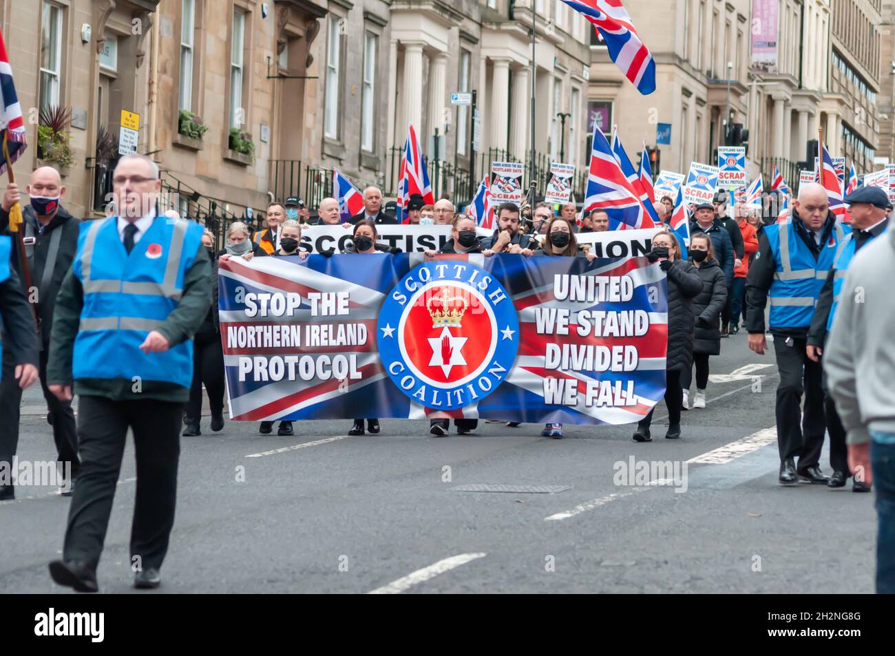 Glasgow, Scotland, UK. 23rd October, 2021. Campaigners taking part in ...