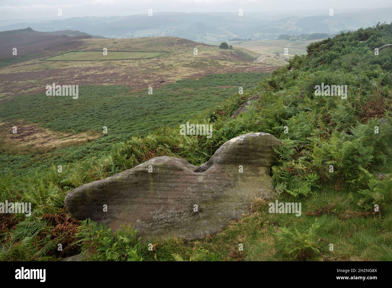 Beautiful landscape image of the view from Higger Tor in the Peak ...