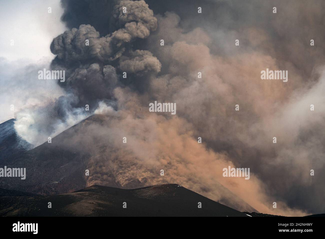 Sicily, Italy. 23rd Oct, 2021. CATANIA, ETNA, ITALY - October 22, 2021 ...