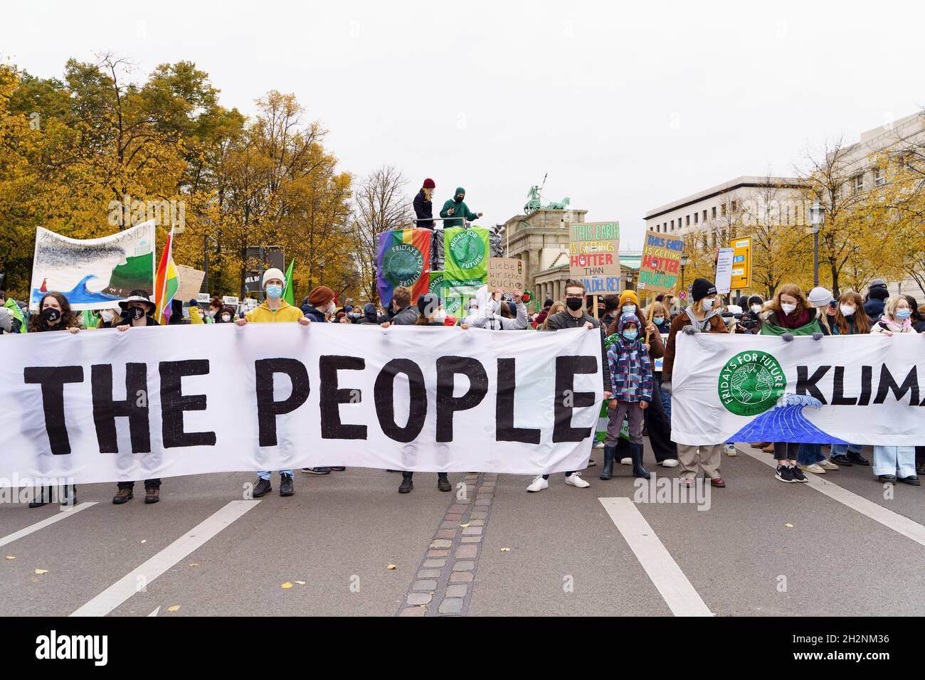 Climate demonstration in Berlin, Germany on October 22, 2021. Thousands ...