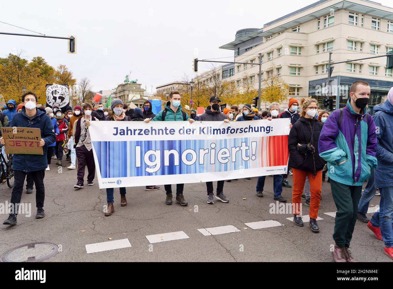 Climate demonstration in Berlin, Germany on October 22, 2021. Thousands ...