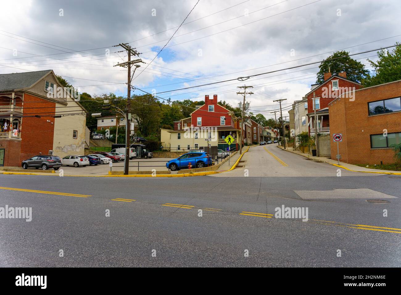 Glen Rock, PA, USA - October 17, 2021: Downtown area of historic Gen ...