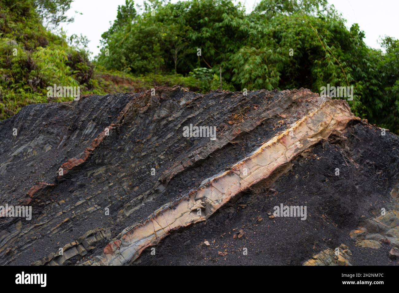 Mountain rock layers formations over the hundreds of years. Interesting ...