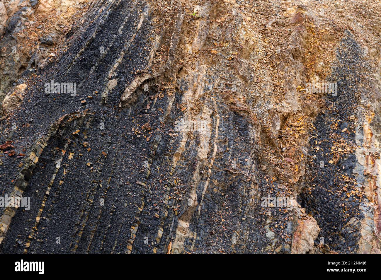 Mountain rock layers formations over the hundreds of years. Interesting ...