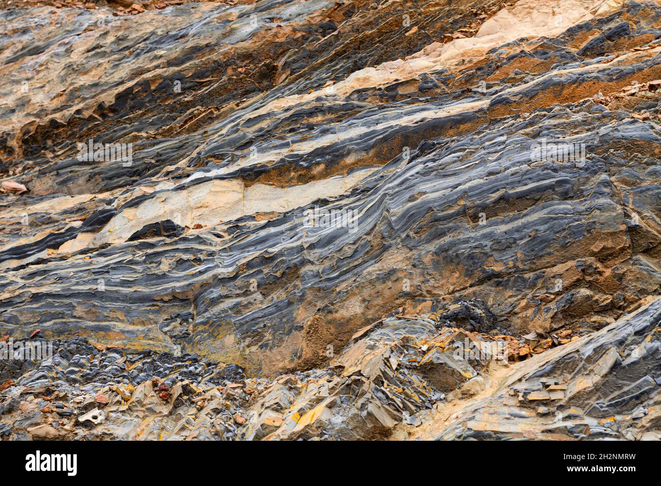 Mountain rock layers formations over the hundreds of years. Interesting ...