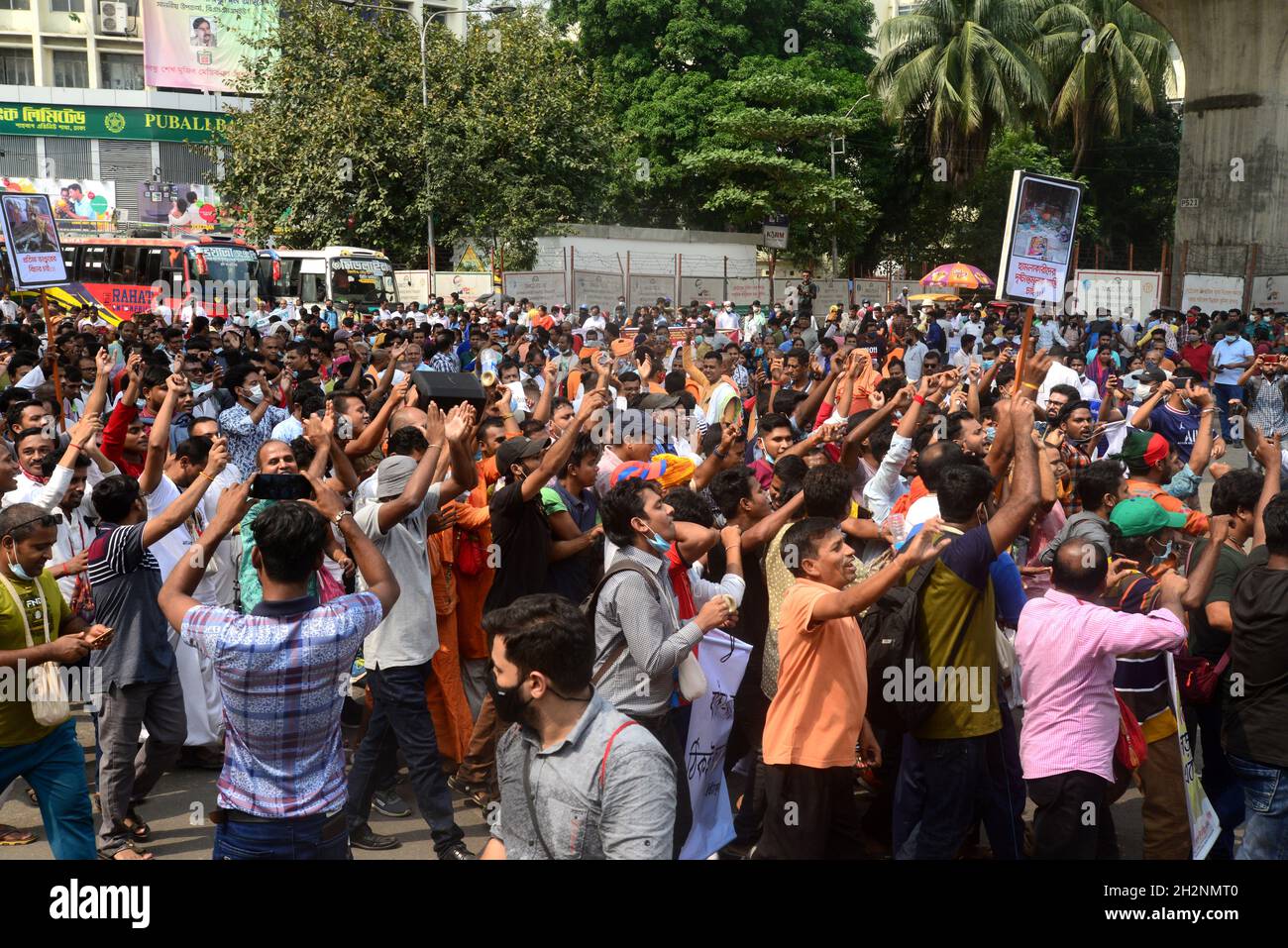 Activists of Bangladesh Hindu Buddhist Christian Unity council stage a ...