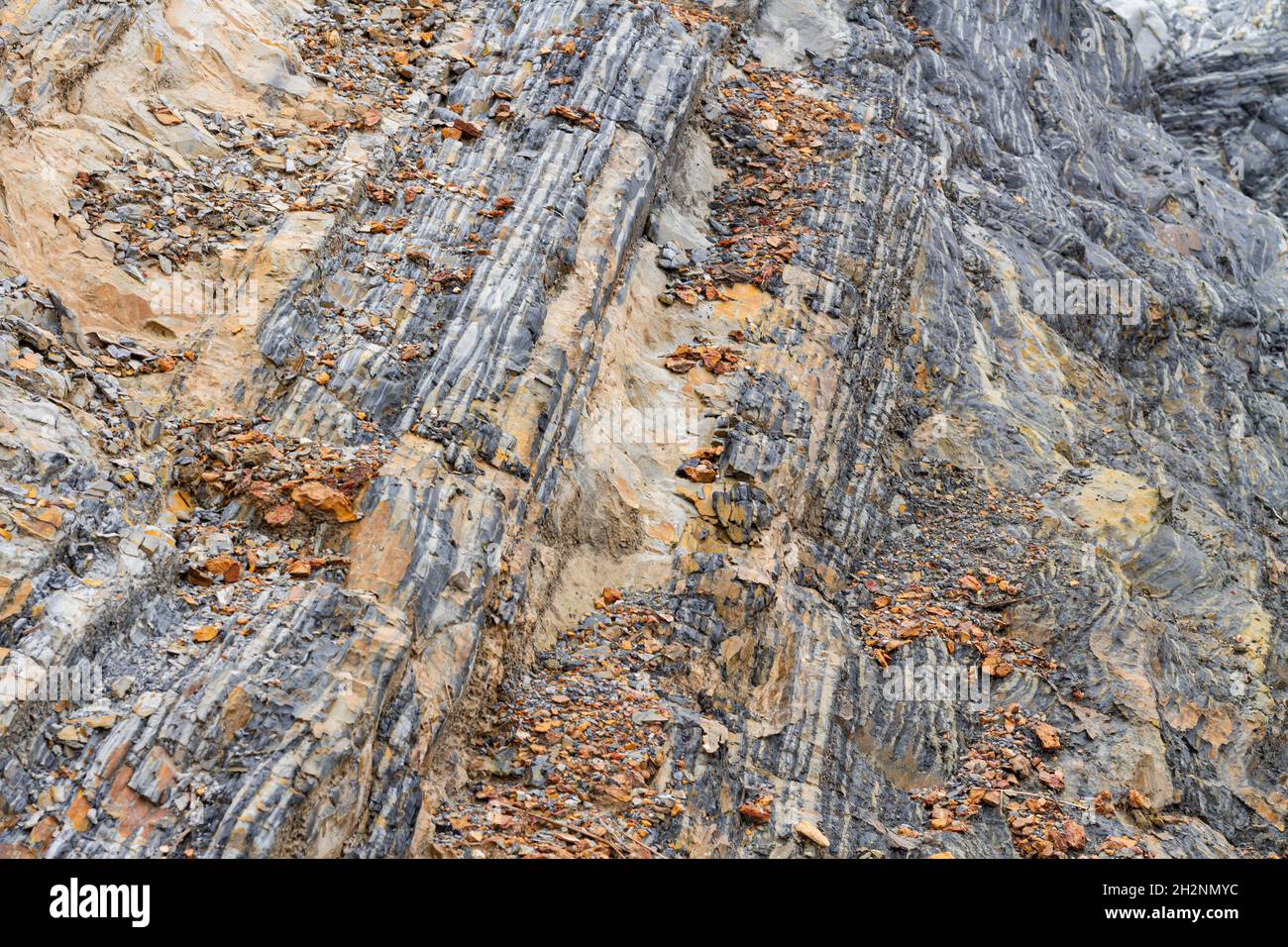 Mountain rock layers formations over the hundreds of years. Interesting ...