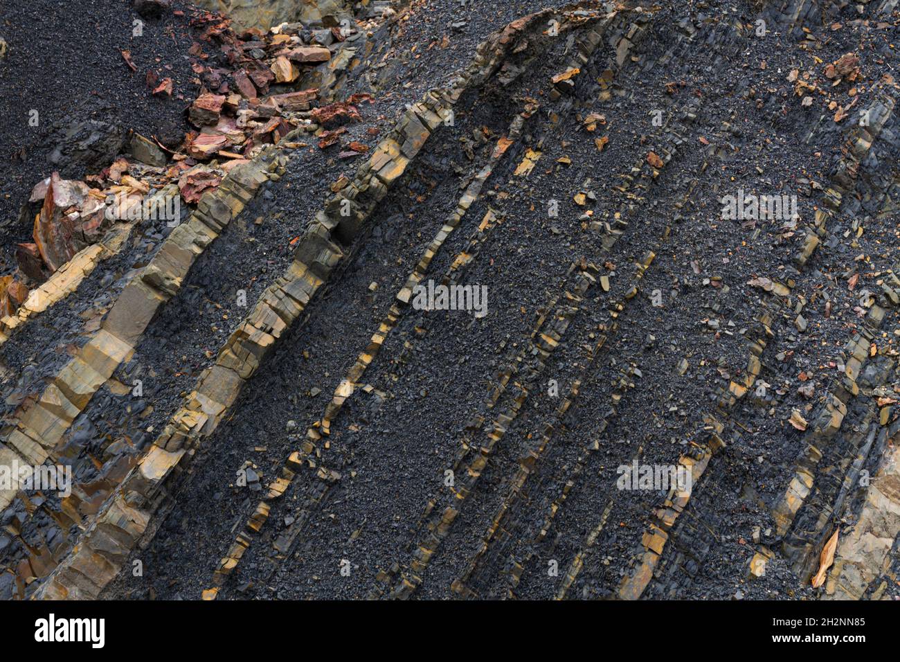 Mountain rock layers formations over the hundreds of years. Interesting ...