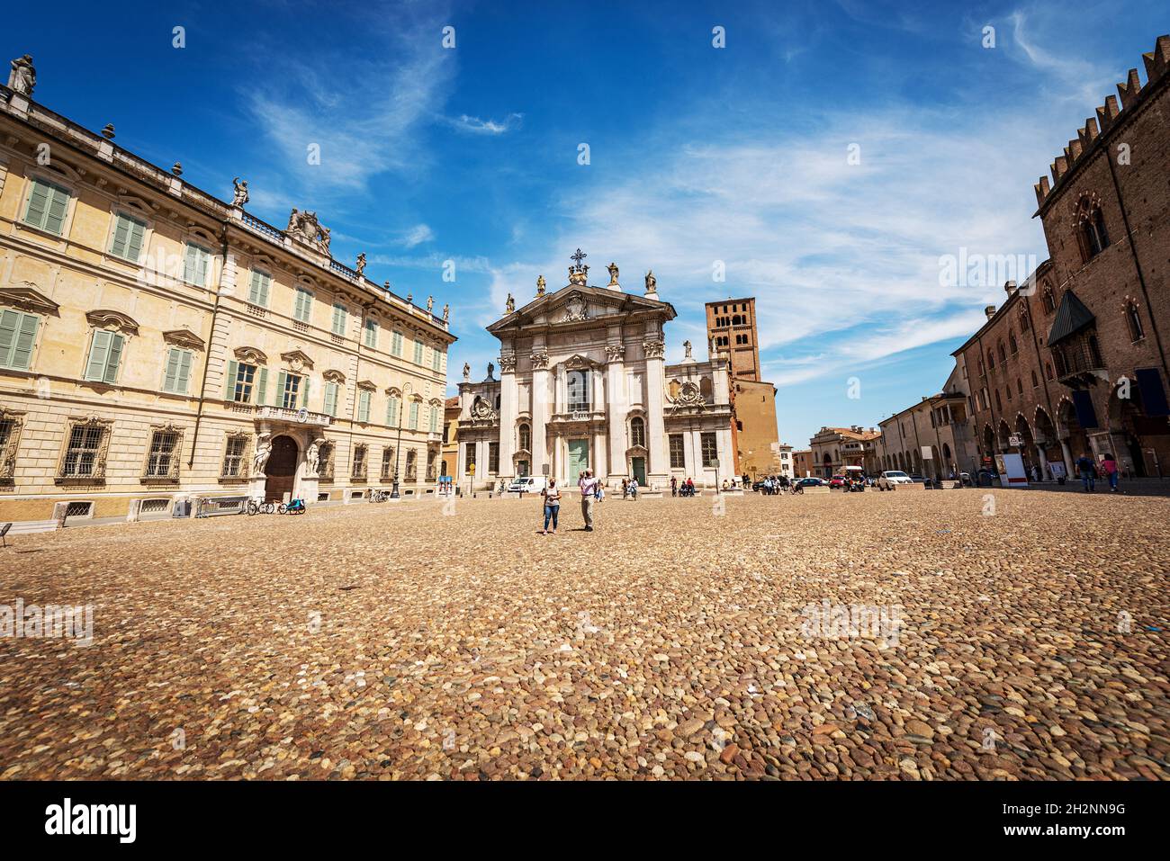 Sordello Square (Piazza Sordello) with the Saint Peter Cathedral ...