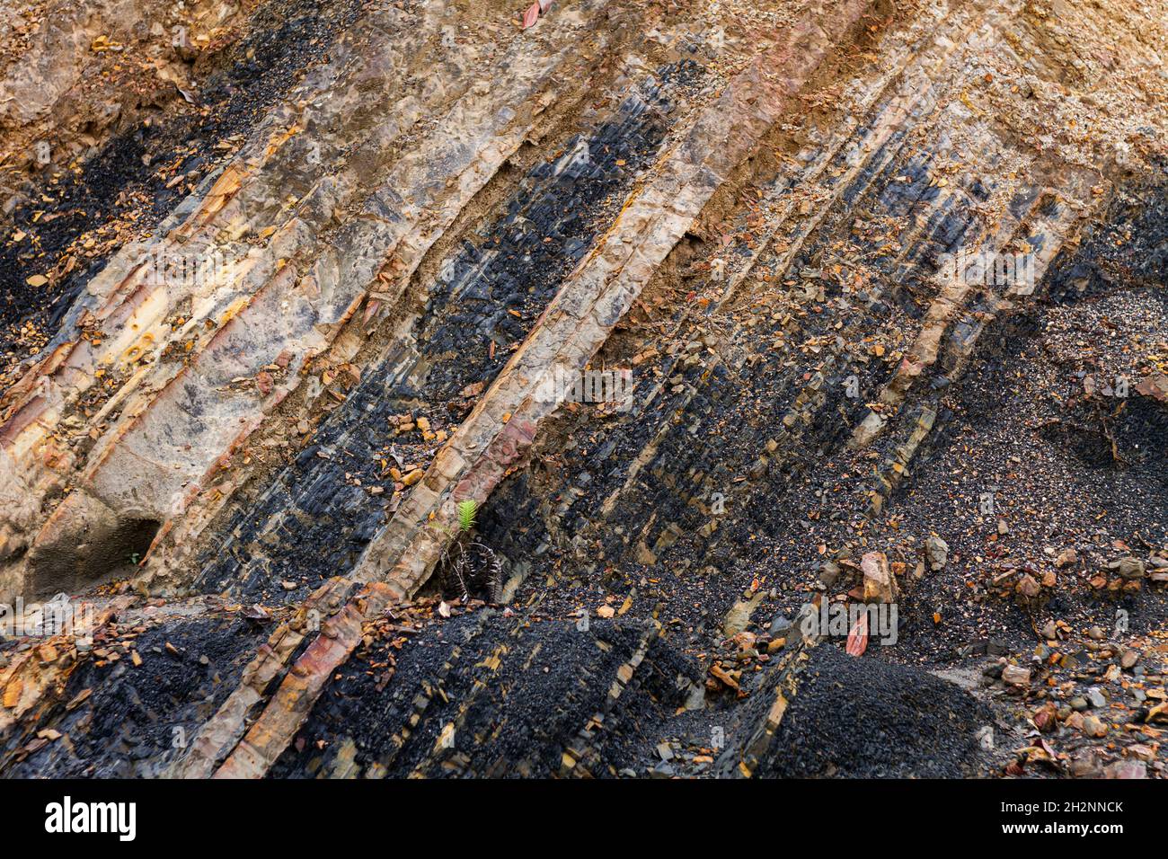 Mountain rock layers formations over the hundreds of years. Interesting ...