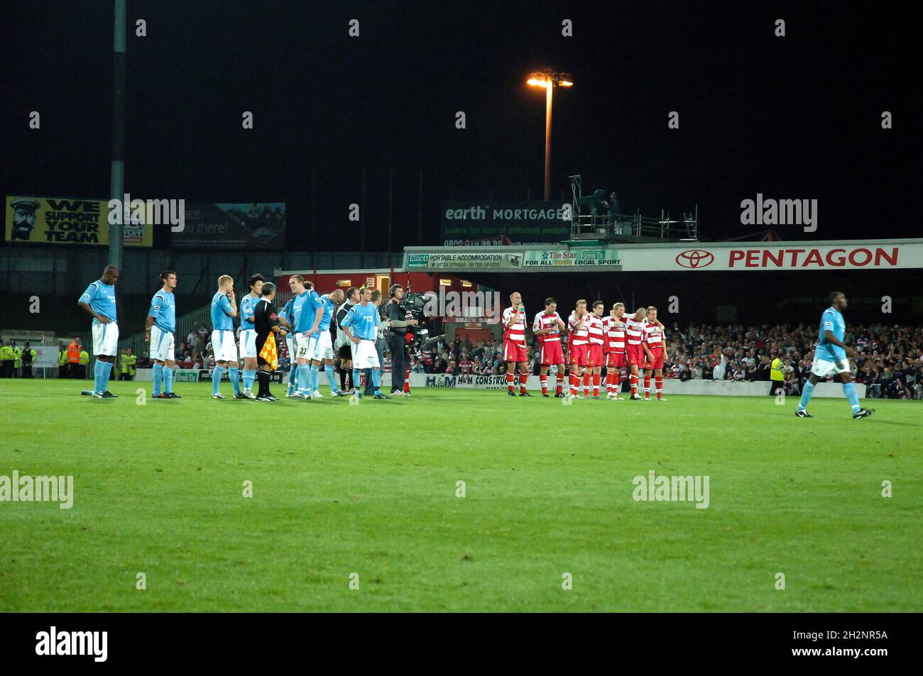 Doncaster Rovers 1 Manchester City 1 (aet) Doncaster win 3-0 on pens, 21/09/2005. Belle Vue ...