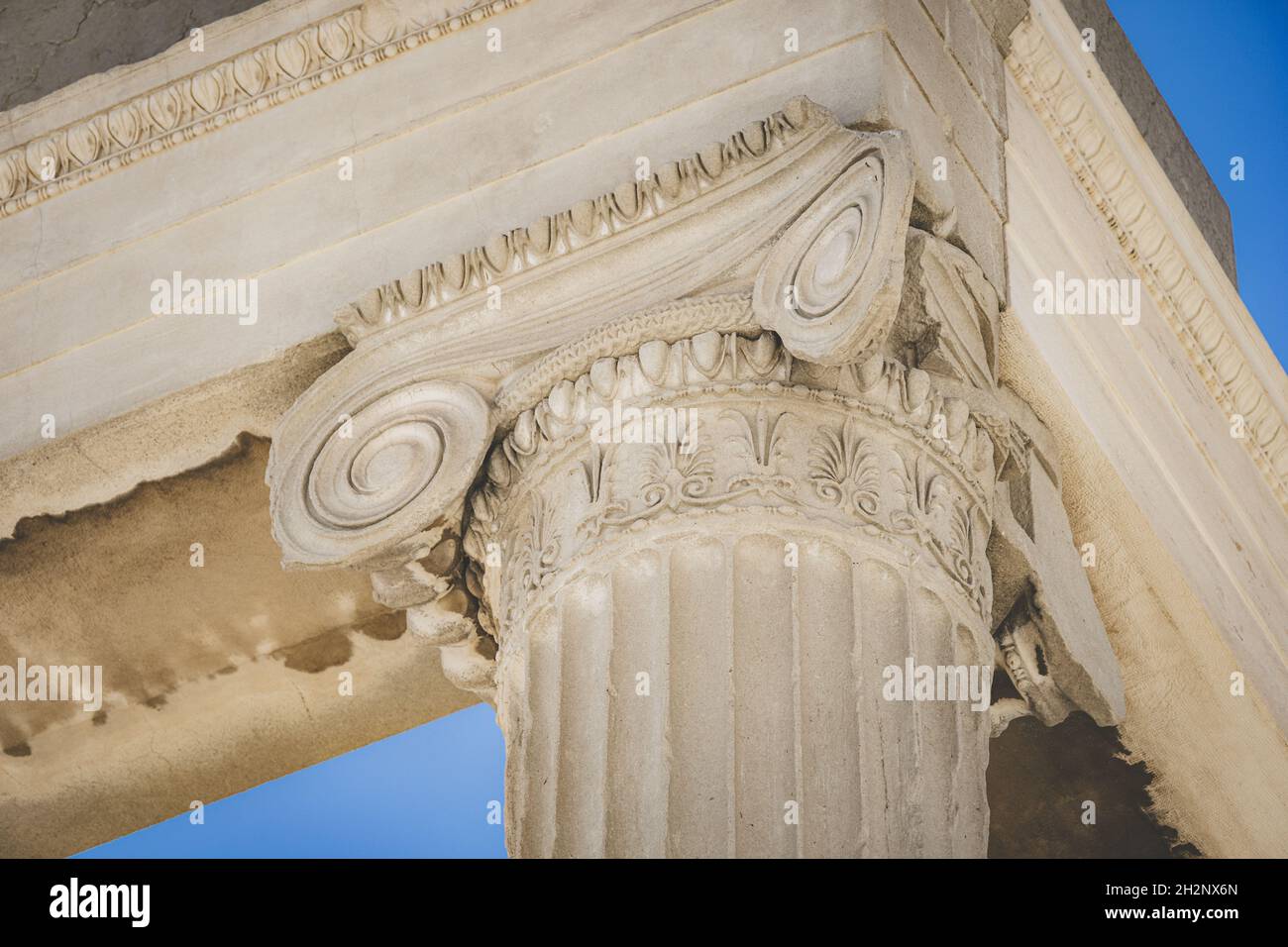 Low angle of the ancient columns Stock Photo - Alamy