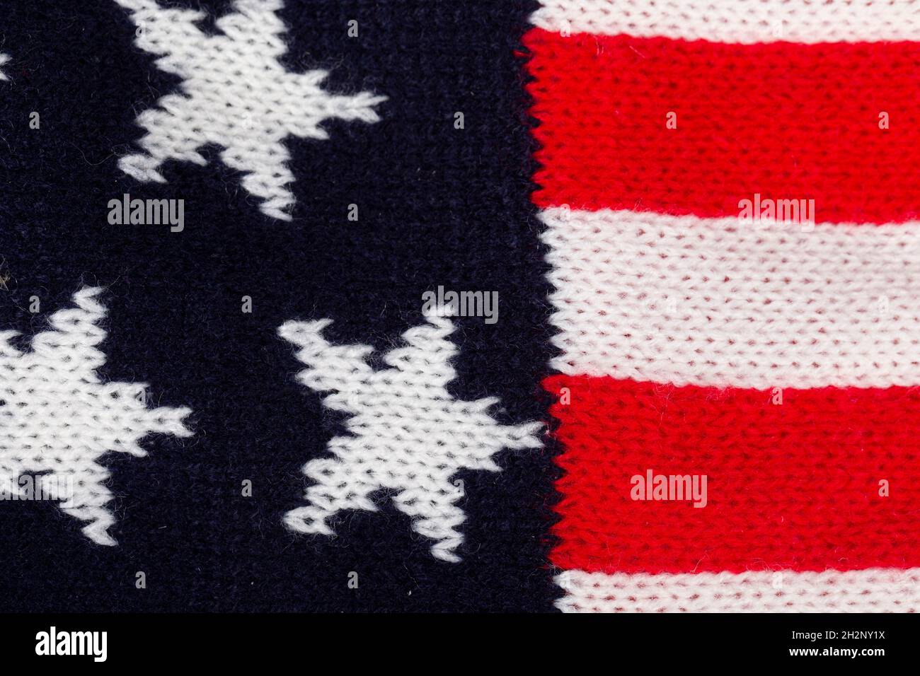 American flag made of knitted fabric Stock Photo - Alamy