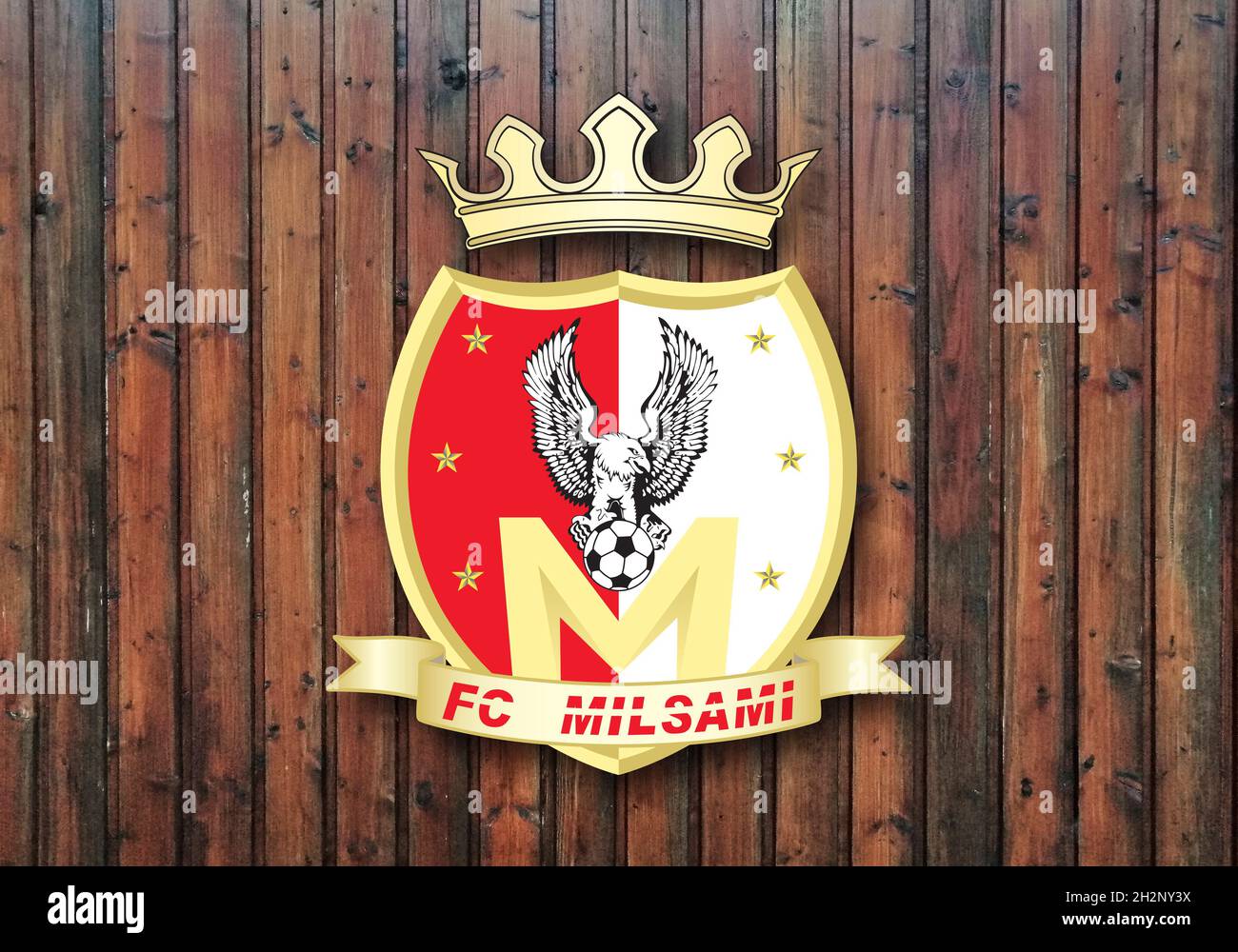 Coat of arms FC Milsami Orhei, football club from Moldova Stock Photo ...
