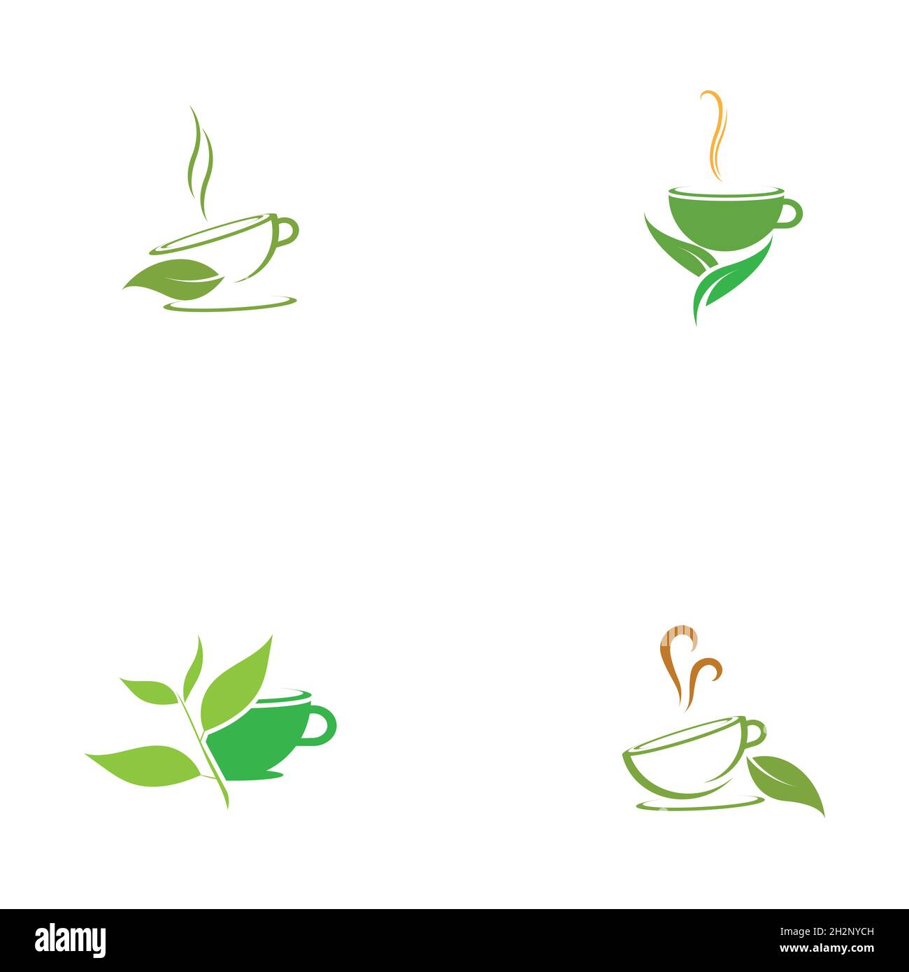 set of Green tea vector logo template Stock Vector Image & Art - Alamy