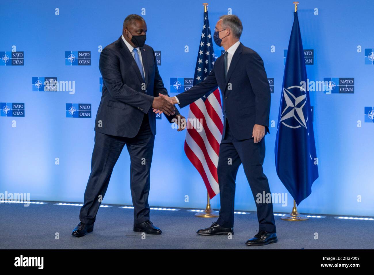 Brussels, Belgium. 21 October, 2021. U.S. Secretary of Defense Lloyd J ...