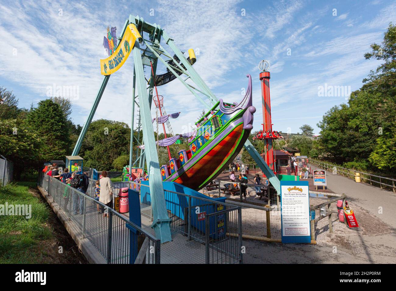 Sea Dragon boat ride at Woodlands family theme park ,Totnes ,Devon ...