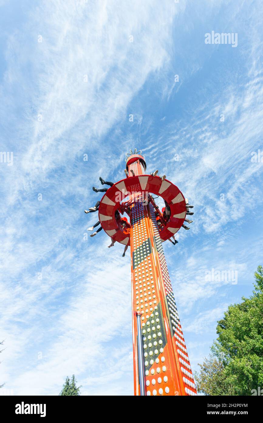 Vertigo ride at Woodlands family theme park, Totnes, Devon, England ...
