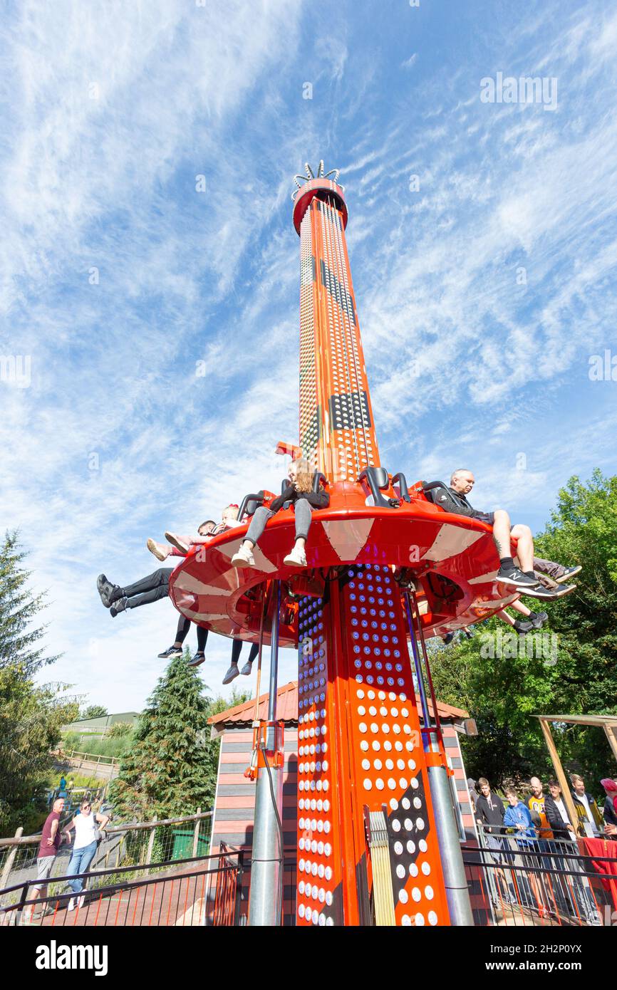 Vertigo ride at Woodlands family theme park, Totnes, Devon, England ...