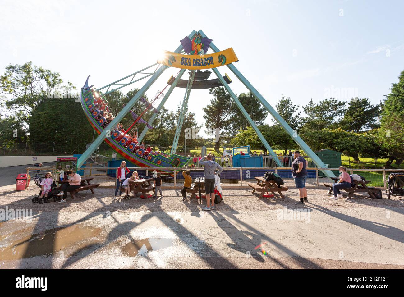 Sea Dragon boat ride at Woodlands family theme park ,Totnes ,Devon ...
