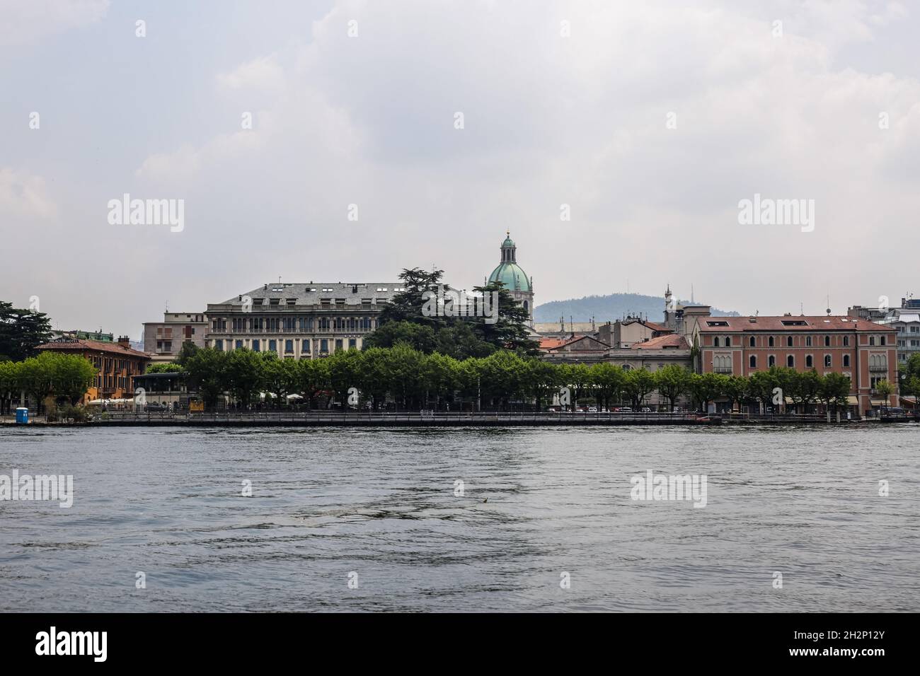 Como, Italy - June 15, 2017: View of Traditional Old Buildings in Lake ...