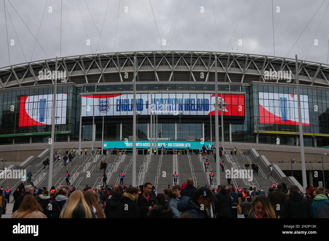 London, England, Oct 23rd 2021: Wembley way stairs during the FIFA ...