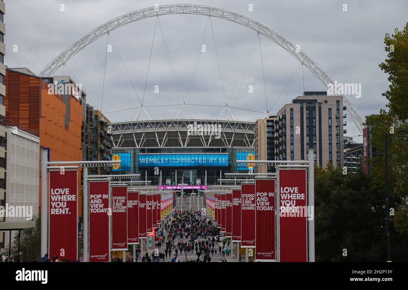 London, England, Oct 23rd 2021: Wembley Way during the FIFA Womens ...