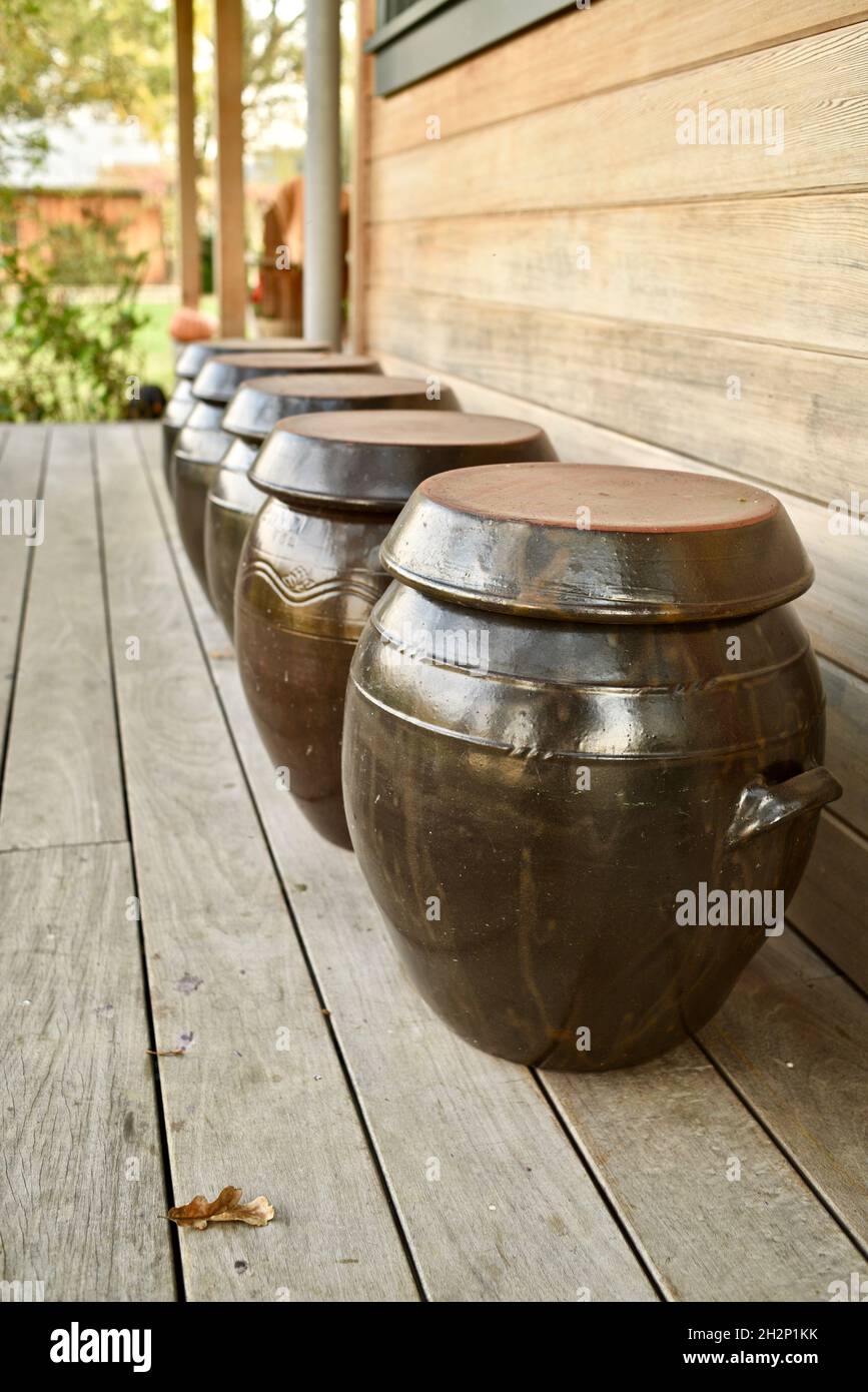 Traditional Korean clay pot crock for fermenting kimchi, pickles ...
