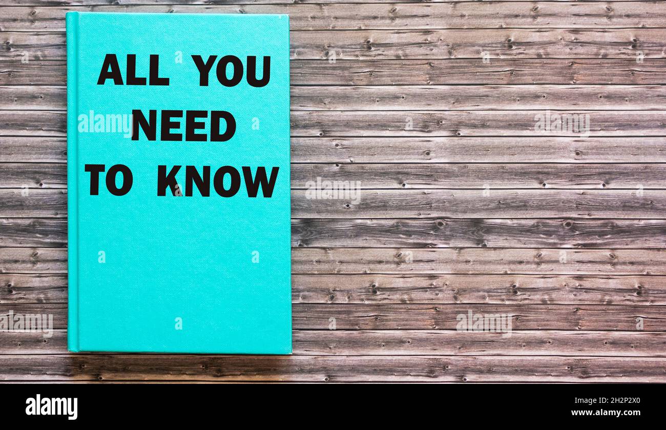 Everything you need to know concepts written on green notepad and ...
