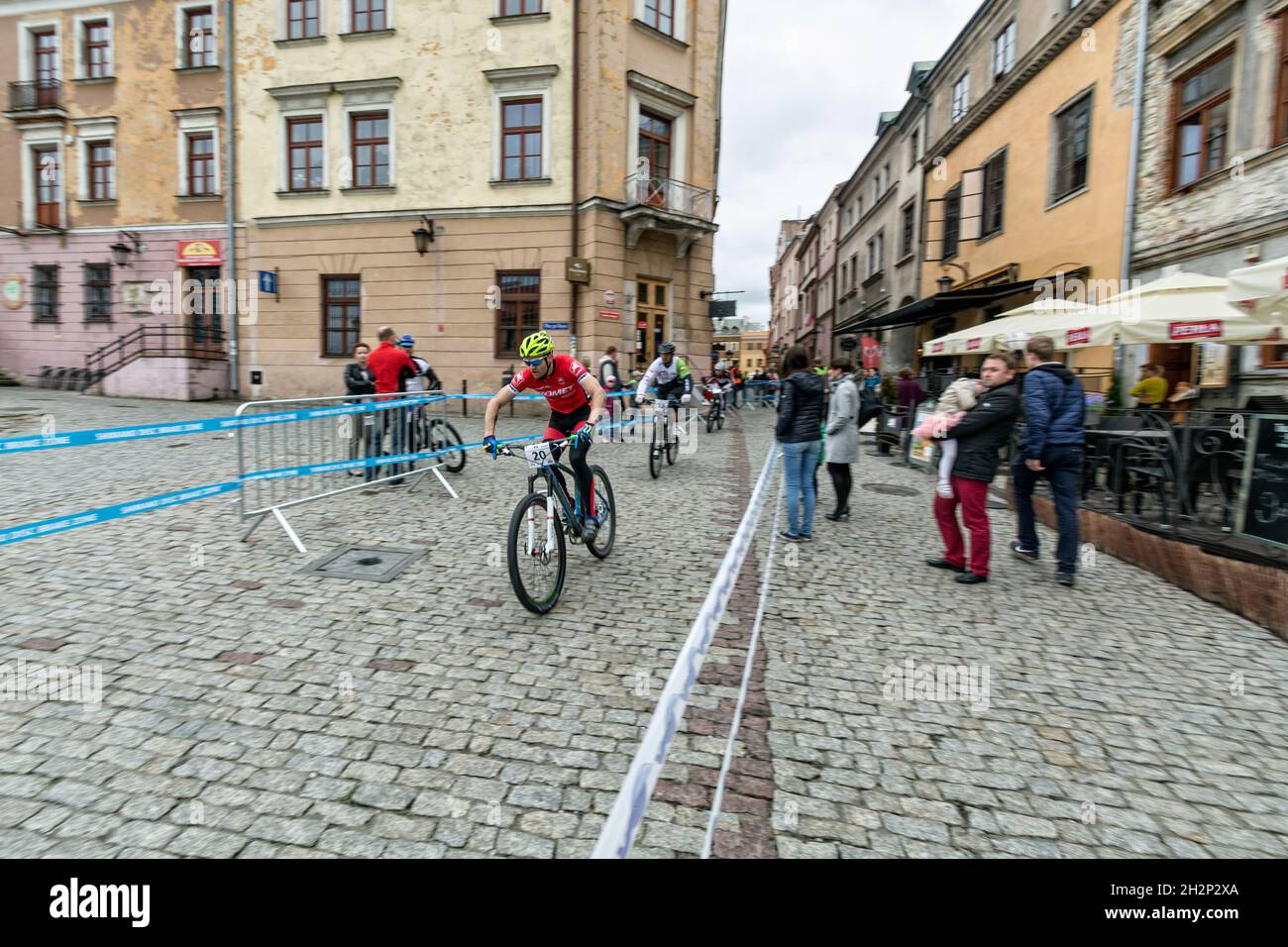 Lublin, Poland - May 24, 2015: Bike city street race Eliminator MTB ...