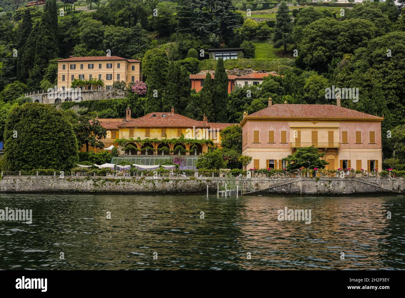 Como, Italy - June 15, 2017: View of Traditional Old Villa in Lake Como ...