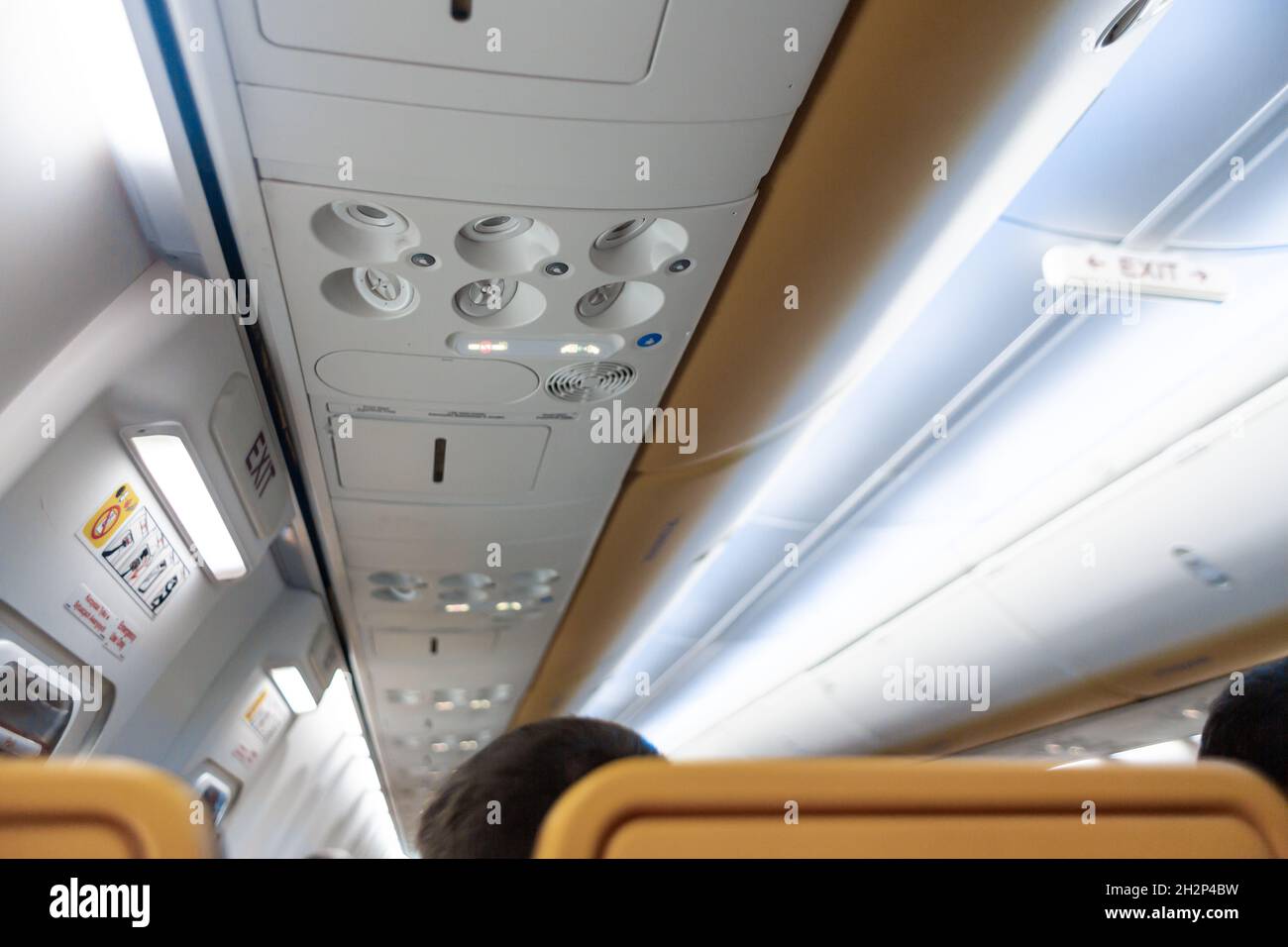 Console for ventilation and lighting control in the passenger seat in ...