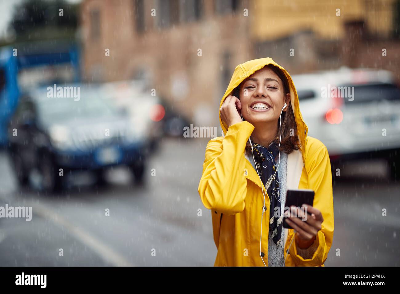 Female enjoying rain hi-res stock photography and images - Alamy