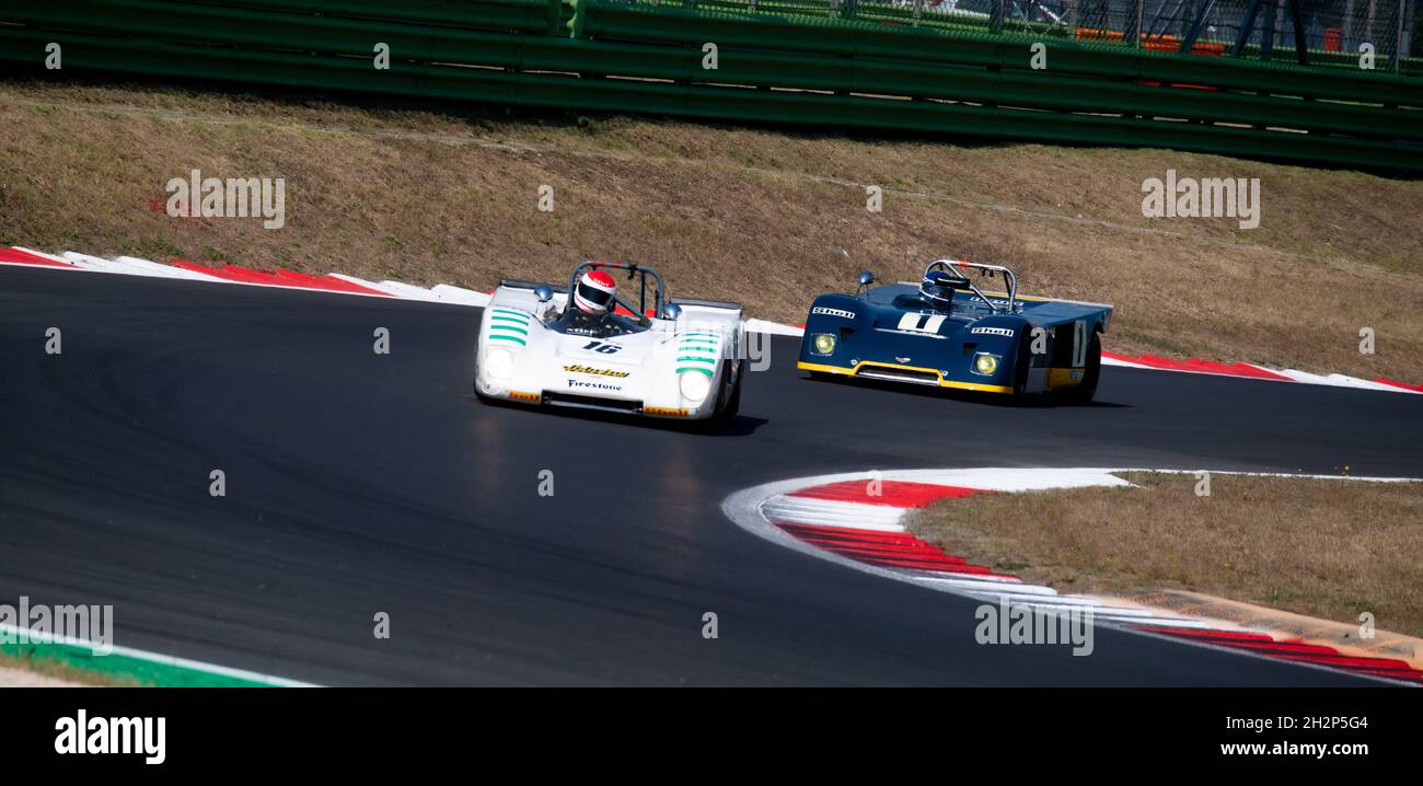 Italy, september 11 2021. Vallelunga classic. Chevron B19 and Lola T212 ...