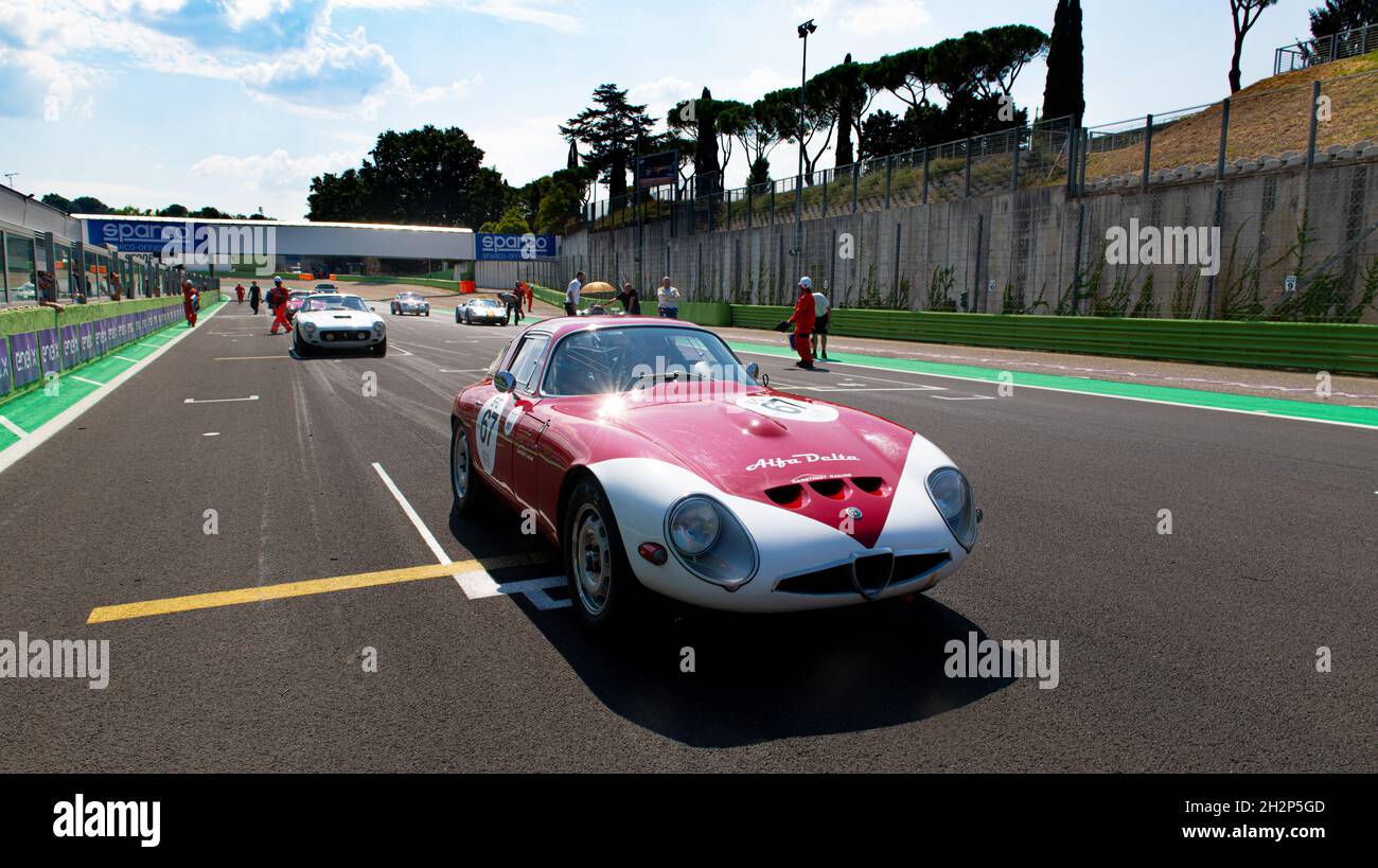 Italy, september 11 2021. Vallelunga classic. Historical Alfa Romeo ...