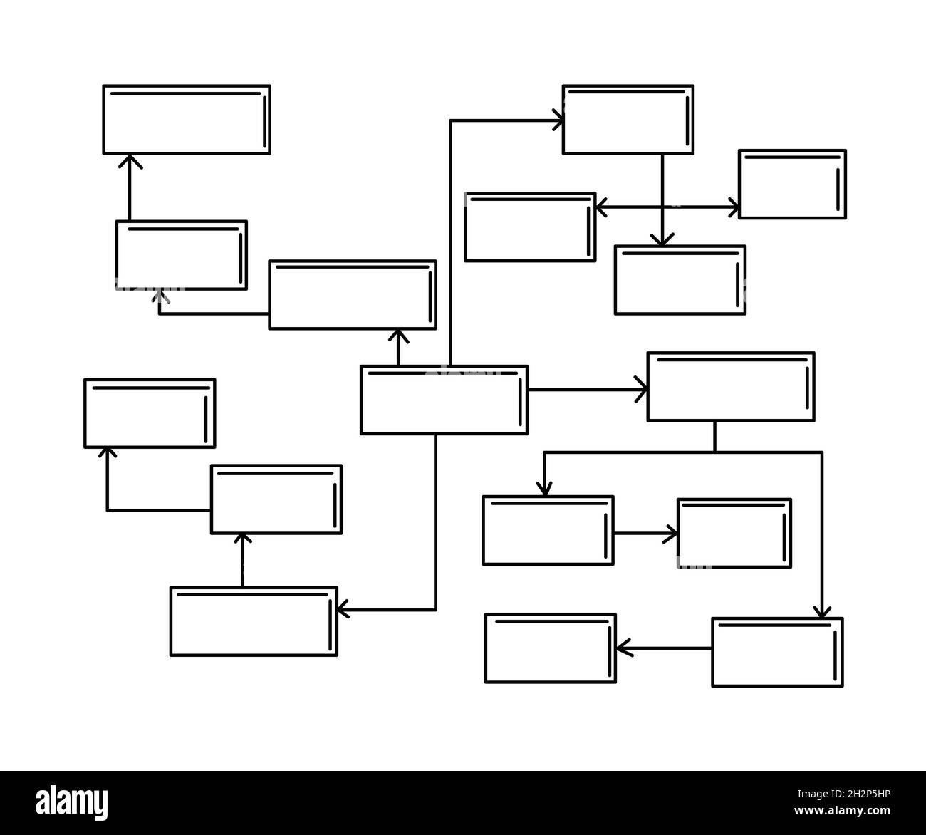 Mind map concept. Isolated vector illustration. Brainstorming process ...