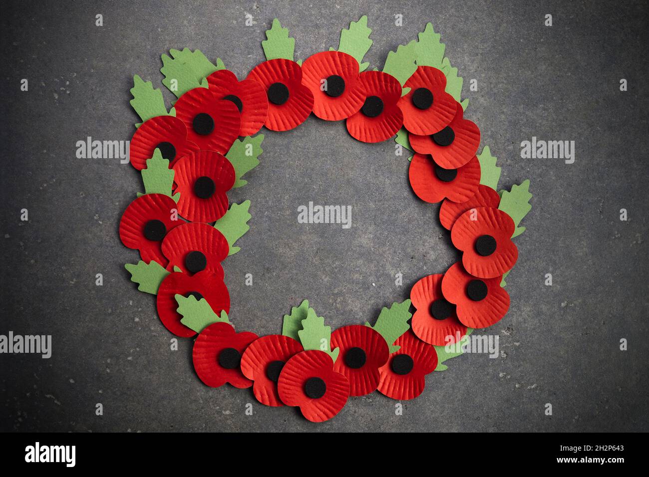 World War remembrance day. Red poppy is symbol of remembrance to those ...
