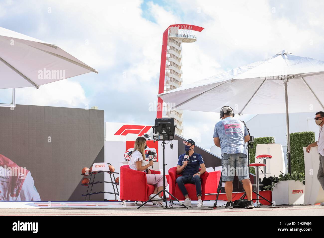 LATIFI Nicholas (can), Williams Racing F1 FW43B, portrait, interview in ...