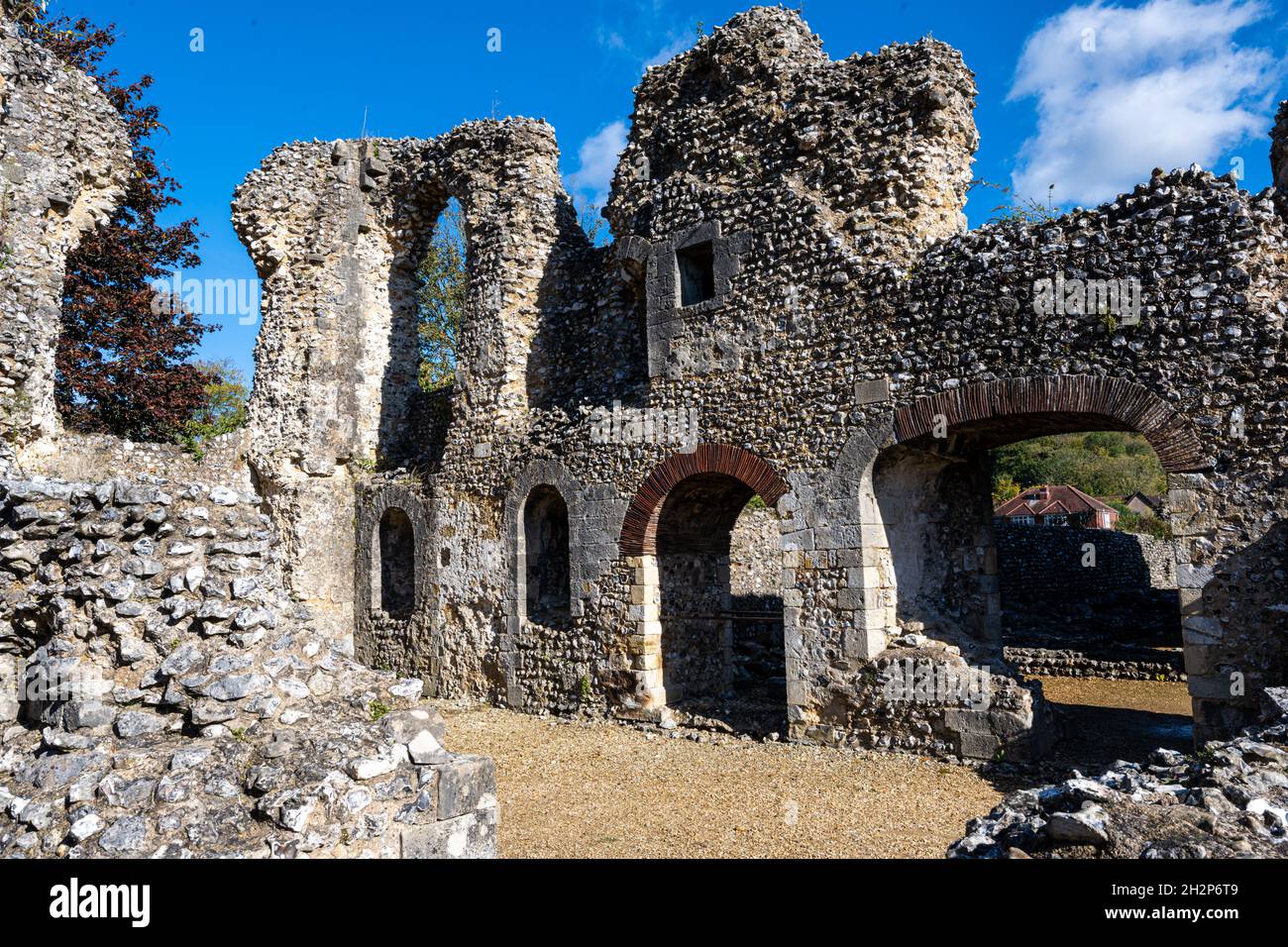 Wolvesey Castle, also known as the Old Bishop’s Palace, a medieval ruin ...