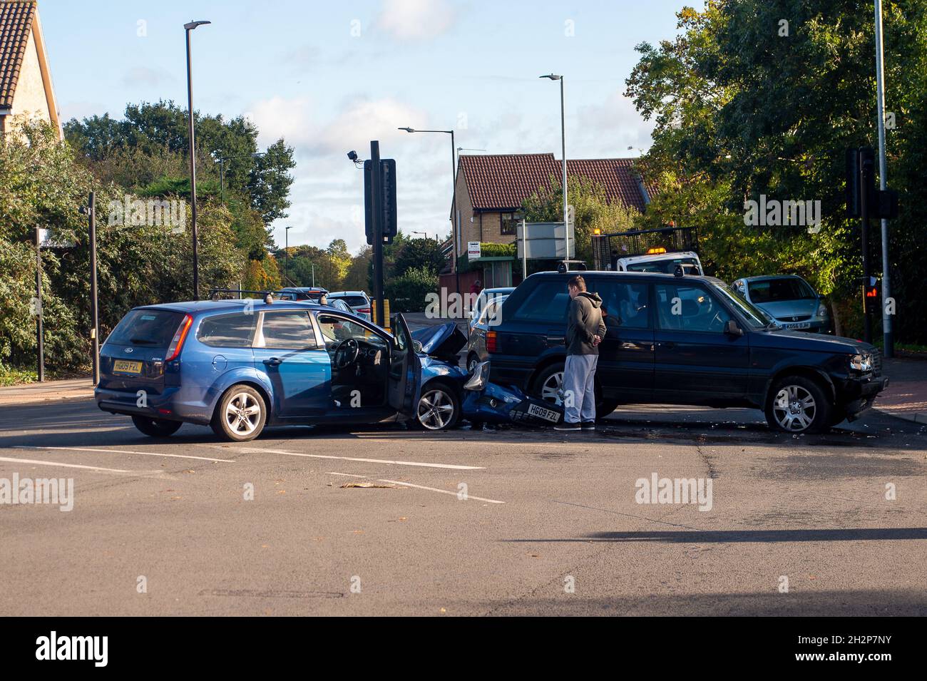 Burnham, Buckinghamshire, UK. 21st October, 2021. The front of a Ford ...