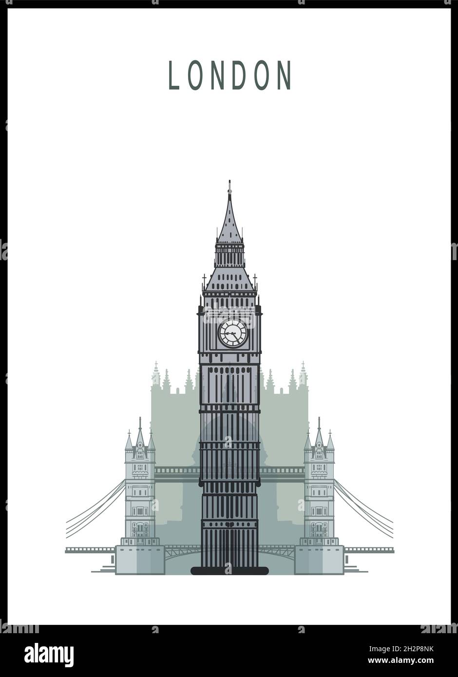 Poster of London - vector illustration Stock Vector Image & Art - Alamy
