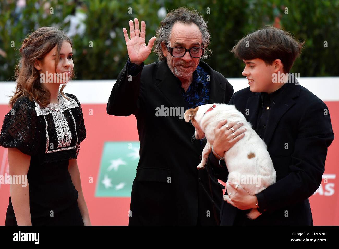 Rome, Italy. 23rd Oct, 2021. Nell Burton, Tim Burton and Billy-Ray ...