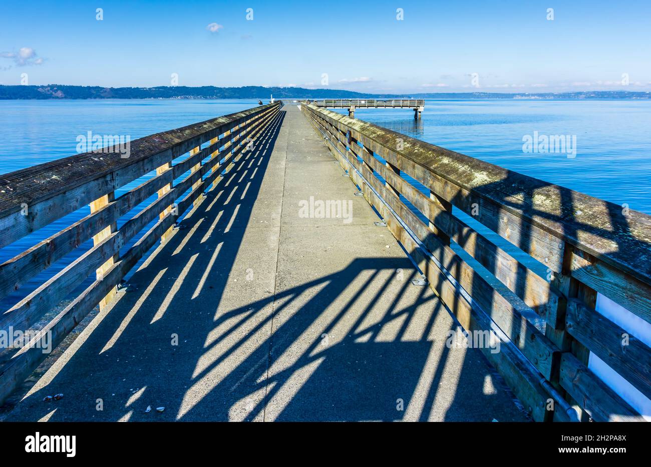 An empty pier at Dash Point, Washington Stock Photo - Alamy