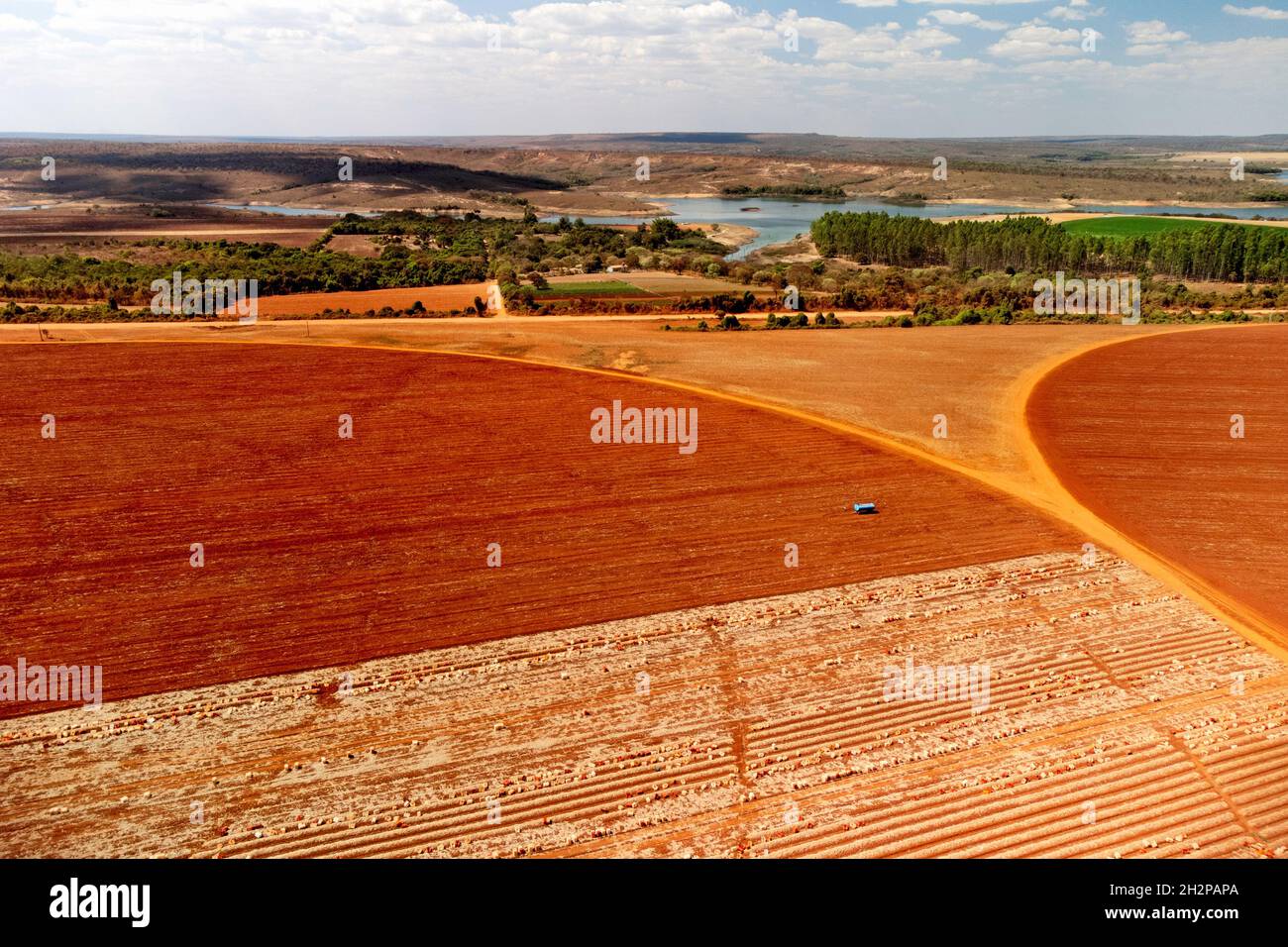 aerial view of vegetable fields, Brazil Stock Photo - Alamy