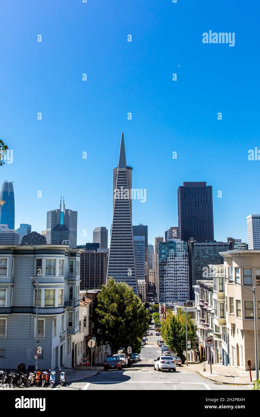 UNITED-STATES, CALIFORNIA, SAN FRANCISCO. TRANSAMERICA PYRAMID TOWER ...