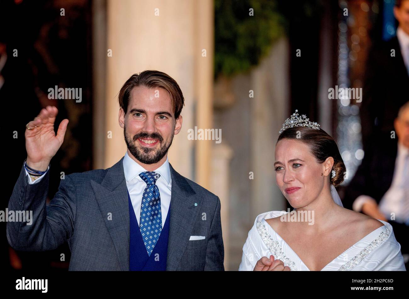 Athens, Griechenland. 23rd Oct, 2021. Prince Philippos and Princess ...